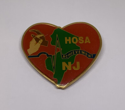 HOSA NJ New Jersey Health Occupation Students of America Heart Lapel ...