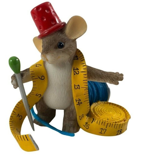 NIB Enesco Charming Tails "YOU'RE ALWAYS SEWING FASHION" Figurine ...