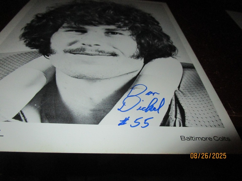 Dan Dickel Baltimore Colts Signed Vintage 8X10 Football Photo EX+ | eBay