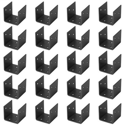 Black Half Post Base for 2x2 Post Steel Deck Railing Anchor Plate 20 ...