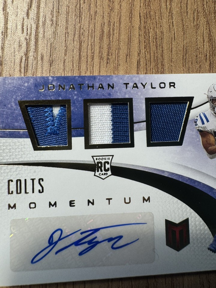 2020 Jonathan Taylor Chronicles Momentum Rookie Patch Auto RPA 17/25 ...