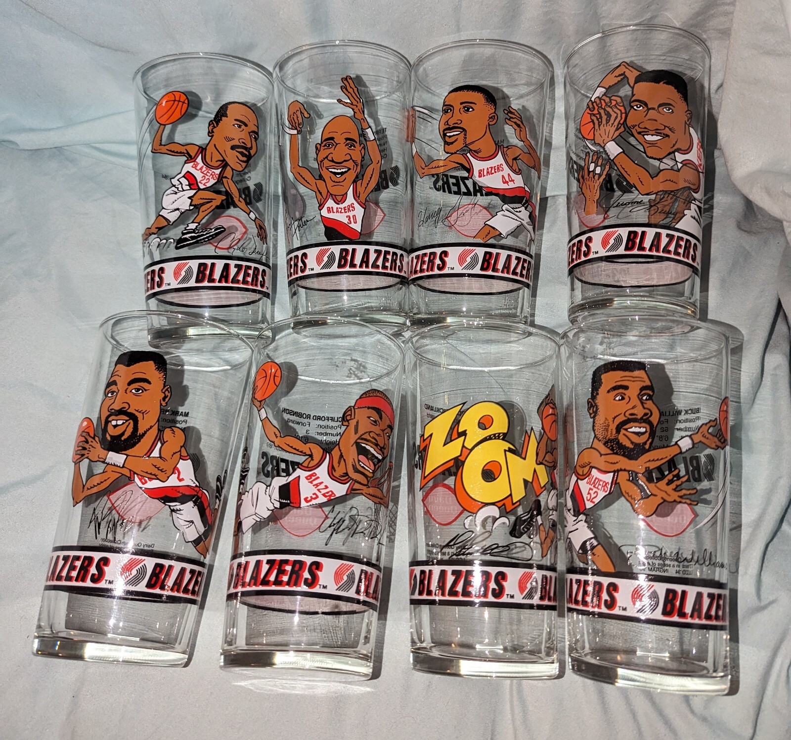 Portland Trail blazers Vintage 93-94 Dairy Queen Collector Glasses Set ...