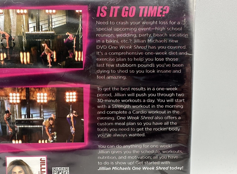 Jillian Michaels One Week Shred DVD Widescreen 2 30-Minute Workouts ...