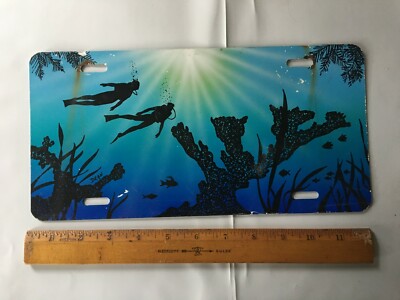 Swim Ocean Sea Snorkel Diving Diver Coral Dive Metal Booster License ...