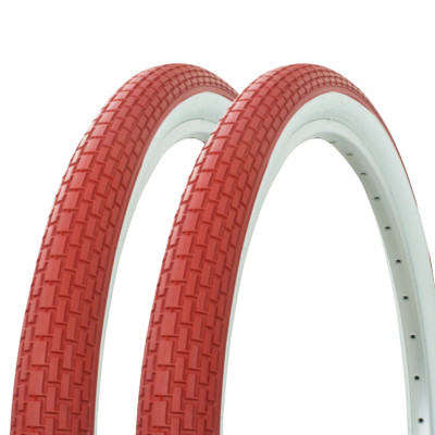 OG RED WHITE WALL 26" X 2.125 CRUISER BIKE BICYCLE TIRE SMALL BRICK | eBay
