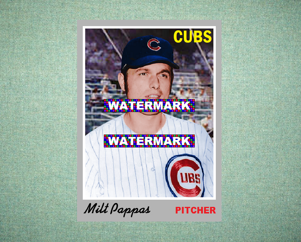 Milt Pappas Chicago Cubs 1970 Style Custom Baseball Art Card | eBay