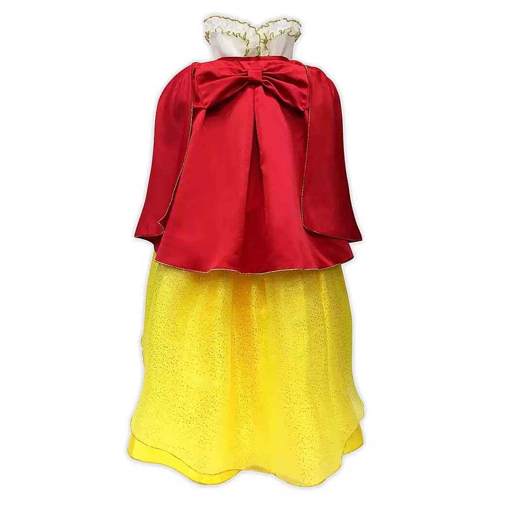 Deluxe~SNOW WHITE~COSTUME~DRESS + HEADBAND + RED CAPE~NWT~Disney Store ...