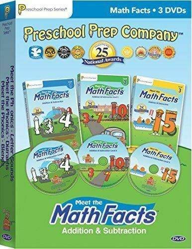 Meet The Math Facts Addition & Subtraction 3 Disc DVD Boxed Set ...