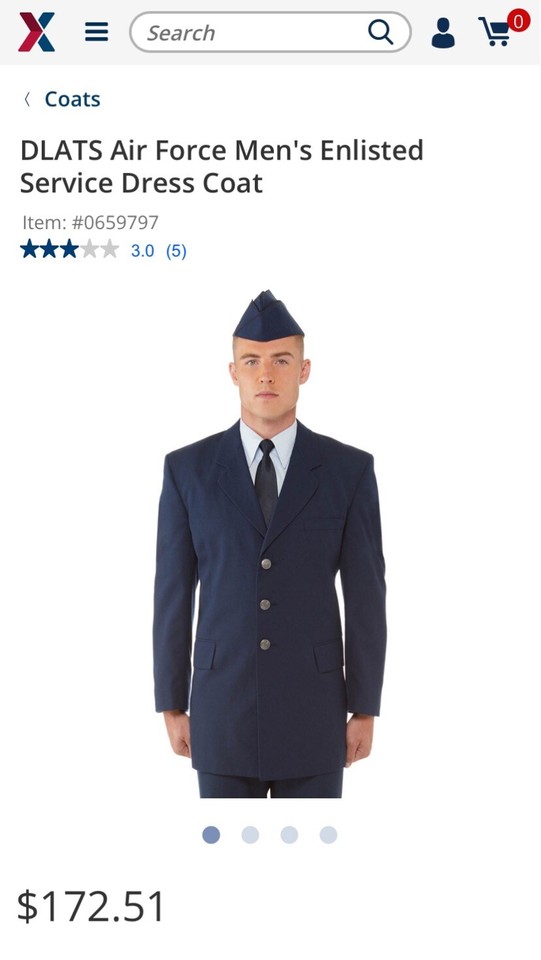USAF AIR FORCE JROTC CIVIL AIR PATROL ENLISTED BLUE SERVICE DRESS COAT ...