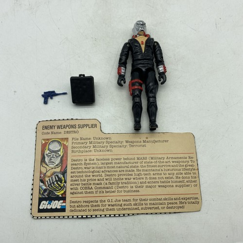 GI JOE Vintage Action Figure DESTRO Complete with File Card 1983 18 | eBay