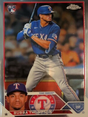 2023 TOPPS CHROME BUBBA THOMPSON #58 TEXAS RANGERS RC | eBay