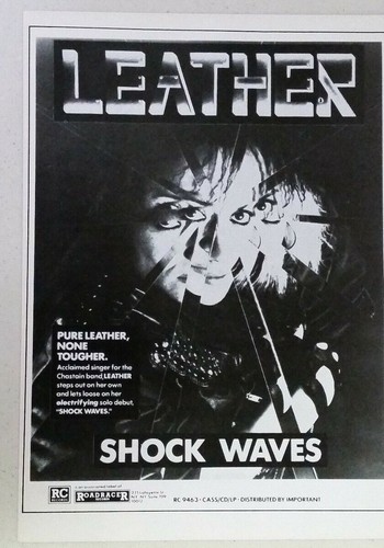 LEATHER "Shock Waves" ~ Vintage Magazine PRINT AD Chastain ROADRACER ...