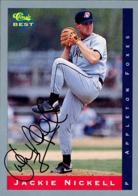 1993 Appleton Foxes JACKIE NICKELL Signed Card autograph AUTO MARINERS ...