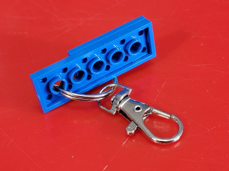 Lego Keychain Classic Space Logo 2x6 Blue Vintage Astronaut Moon Gold ...