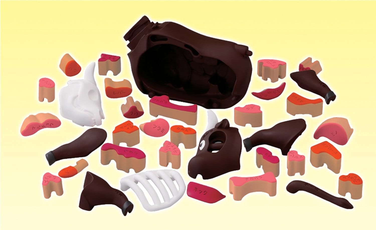 MEGAHOUSE Special COW Puzzle 3D Beef Puzzle Learn Meat Parts From Japan ...