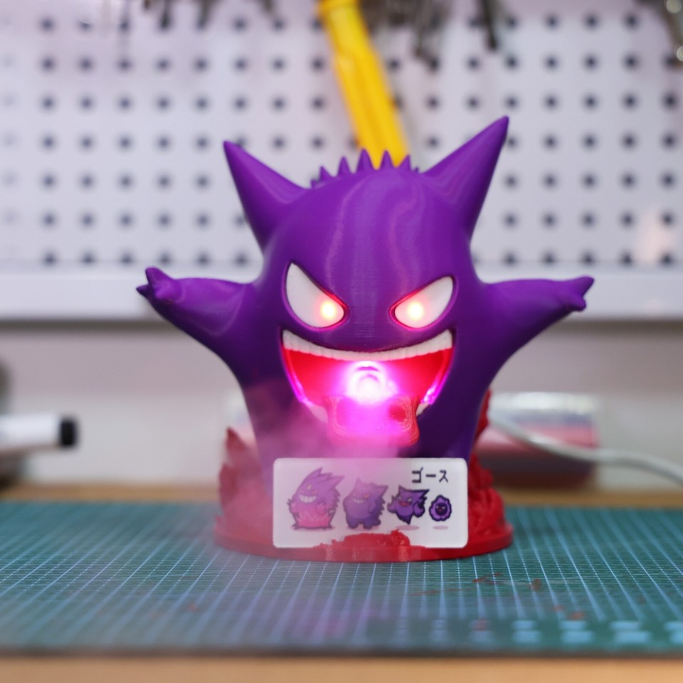 Gastly 3D Printed Pokemon Luminous New Ver Humidifier Cool Desk Decor ...