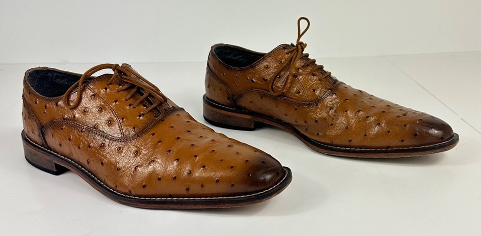Stacy Adams Roselli Tan Oxford Dress Shoes Men's Size 9.5M Leather ...
