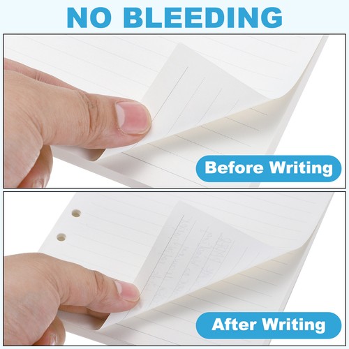 Ruled Refills Inserts 6-Ring Binder Loose Leaf, 160 Sheets/320 Pages ...