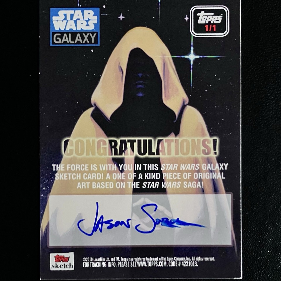 STAR WARS 2010 Sketch Card By JASON SOBOL / Jedi Master QUINLAN VOS ...