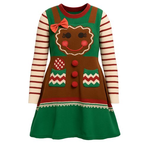Christmas Gingerbread Dress Size Extra Large Santas Workshop Teacher ...