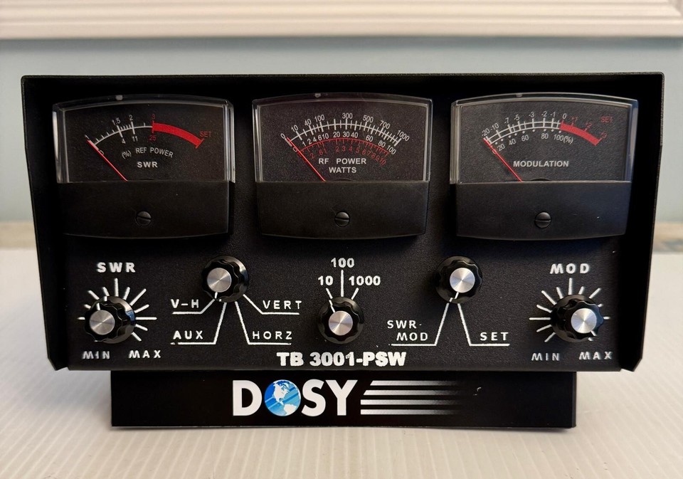 Dosy TB 3001-PSW Inline 3-Watt Meter 3 Meters 1000W 4-Position Antenna ...