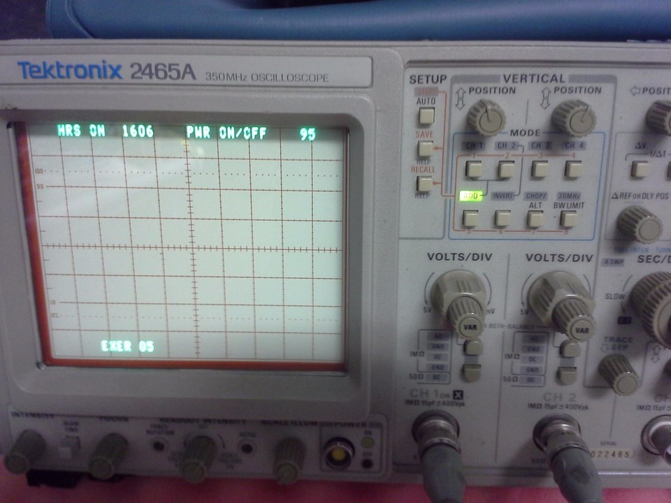 Tektronix 2465A 350MHz Oscilloscope with Probes! 4 Analog channels X-Y ...