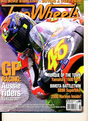 Two Wheels Magazine Sept 1999 Bimota XV1600 H-D Road King ER-5 ZX-9R ...