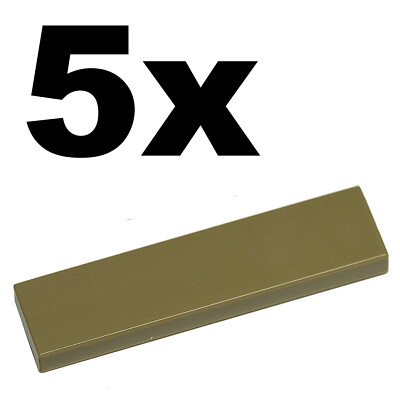 NEW LEGO - TILES - 1 x 4 - Tan Dark Tile x 5 - smooth flat tile 1x4 | eBay