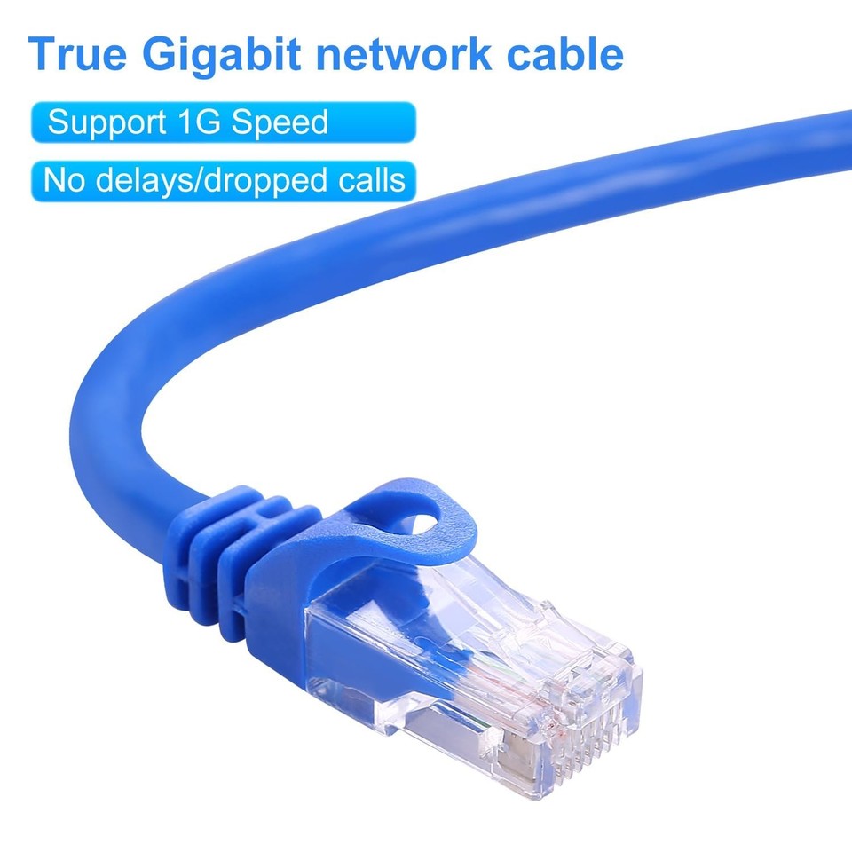 CAT 6 Ethernet Cable 100 FT, Indoor High-Speed 10Gbps Snagless Long ...