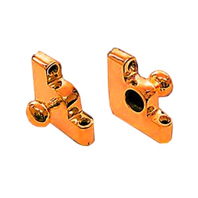 Pair Carpet Rod Brackets Solid Brass Ball End Cap | Renovator's Supply ...