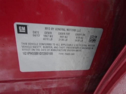 Air Cleaner 1.4L Fits 12-14 CRUZE 4062313 | eBay
