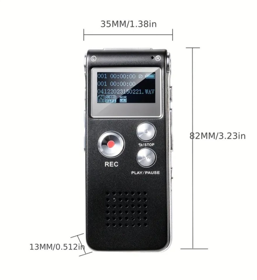 Professional Digital Voice Recorder HD Audio,Voice Activated,MP3 Player ...