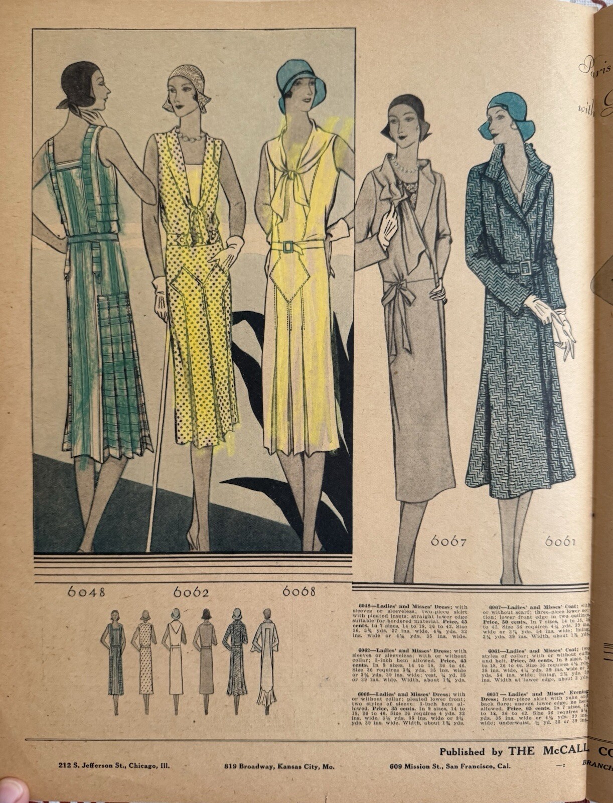 McCall Style News Apr 1930 Vintage Sewing Patterns Flyer Original ...