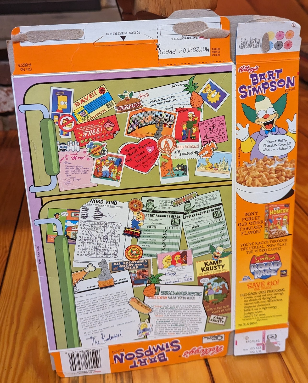 2002 Kellogg's Bart Simpson Peanut Butter Chocolate Crunch L.E. Empty ...