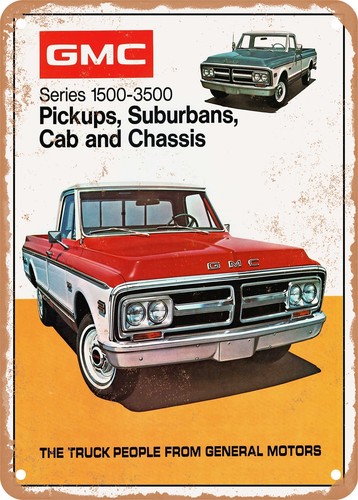 METAL SIGN - 1972 GMC Pickup Models Vintage Ad | eBay