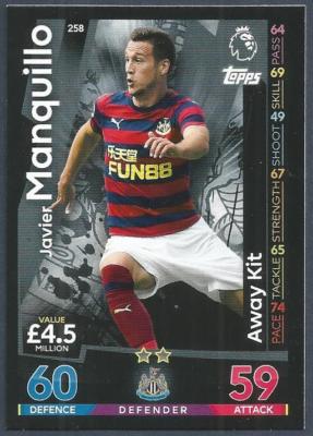 TOPPS MATCH ATTAX 2018-19-#258-NEWCASTLE UNITED-AWAY KIT-JAVIER ...