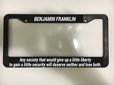 Benjamin Franklin Society Liberty Founding Father USA License Plate ...
