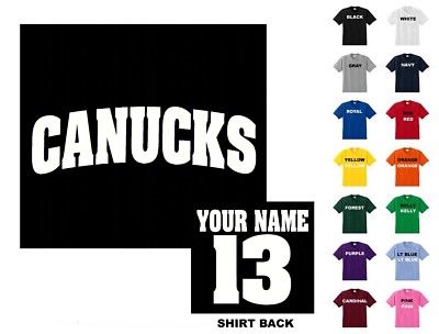 Canucks College Letters Hockey Custom T-shirt #267 - Free Shipping | eBay