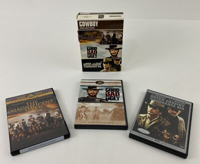 Cowboy Collection (DVD 3-Disc Set) Magnificent Seven, Good Bad Ugly ...