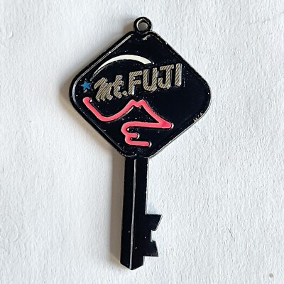 Vintage Mt. Mount Fuji Keychain Black Metal Key Tourist Volcano | eBay