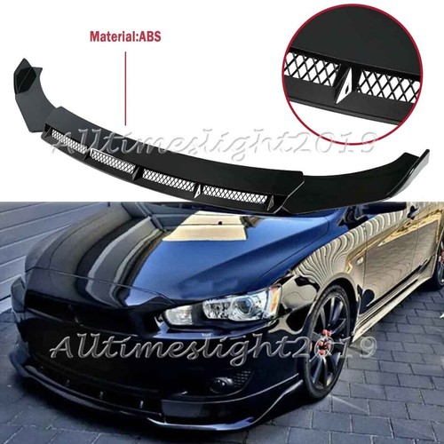 For Mitsubishi Lancer 2008-2015 Glossy Front Bumper Lip Spoiler ...