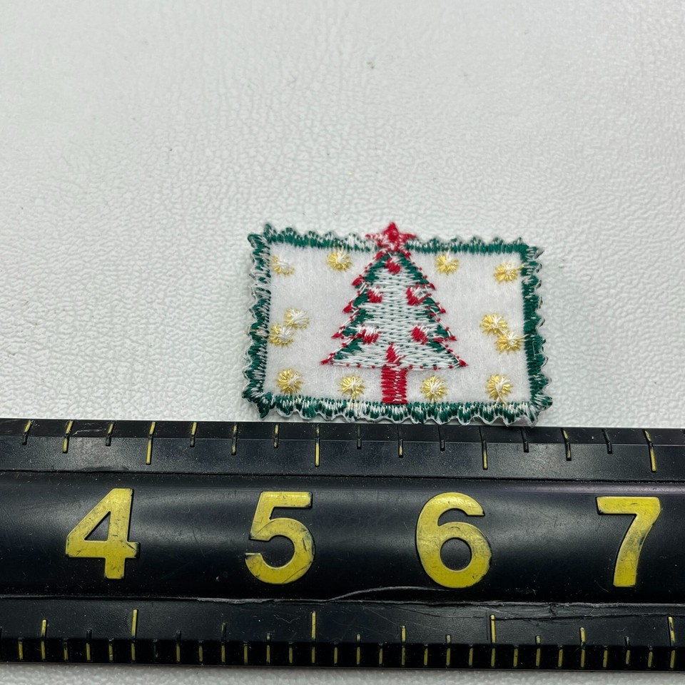 Small GOLDEN SNOWFLAKES CHRISTMAS TREE Patch K037 | eBay