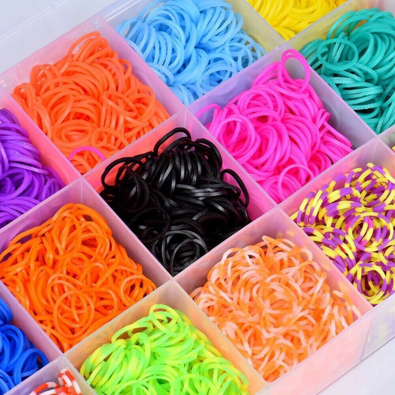 15000Pcs Kit Box + Rubber Loom Bands Multi-Colour Bracelet Making Set ...