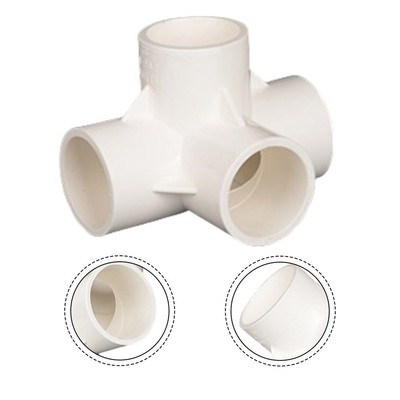 Four Way PVC Pipe Fittings Connectors for For water Pipe DIY and ...