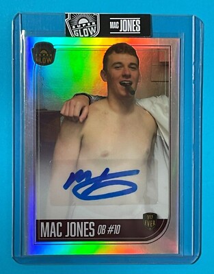 MAC JONES 2021 Super Glow SILVER Glow RC AUTO/AUTOGRAPH card 33/100 | eBay