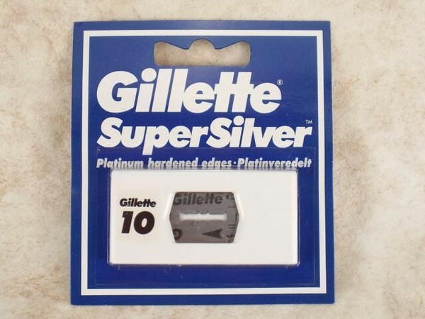 Gillette Super Silver Razor Blades Old Stock Pack 10 Platinum Hardened ...