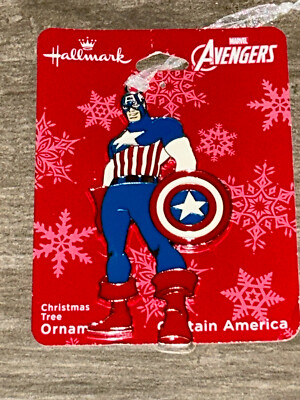 Hallmark Captain America Metal Christmas Tree Ornament Marvel Avengers ...