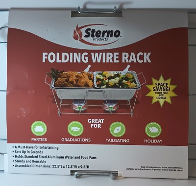 Sterno Folding Wire Rack Chafing Dish Rack Brand New | eBay
