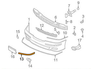 New BMW 5 E39 Front Bumper Left Molding Trim 51112494193 2494193 | eBay