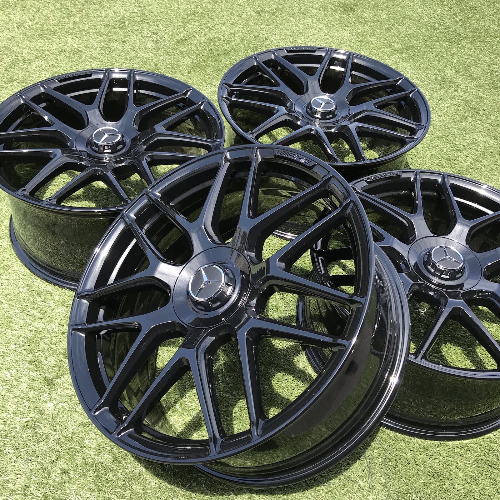 20" Mercedes AMG E63 Wheels Rims OEM Stock Factory Gloss Black Set 4 ...